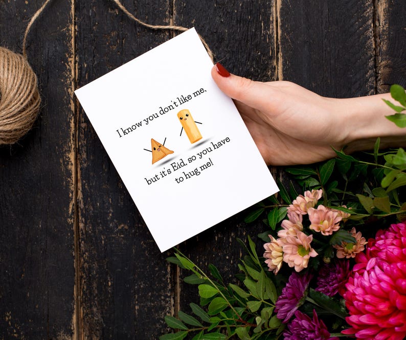 Printable Eid Mubarak Card, Funny Eid Humor, Digital Download, Food Pun ...