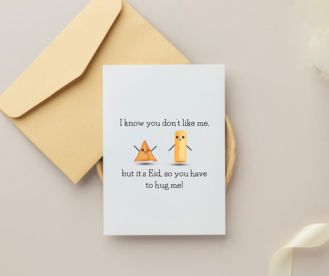 Printable Eid Mubarak Card, Funny Eid Humor, Digital Download, Food Pun ...