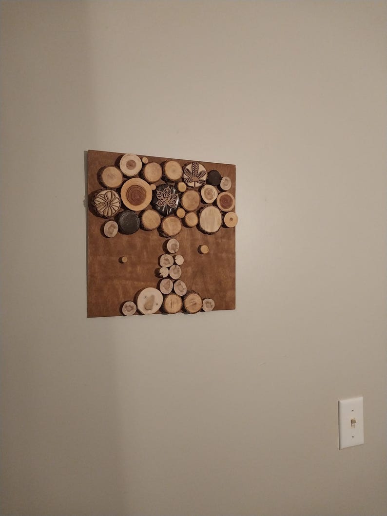 Wood Circle Wall Decor Tree - Etsy