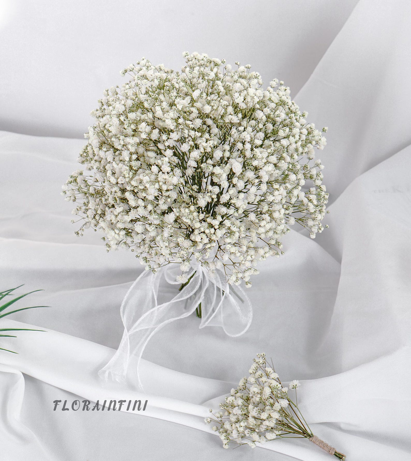 Ramo de novia Boho White Babybreath/Ramo de novia de primavera/Ramos ...