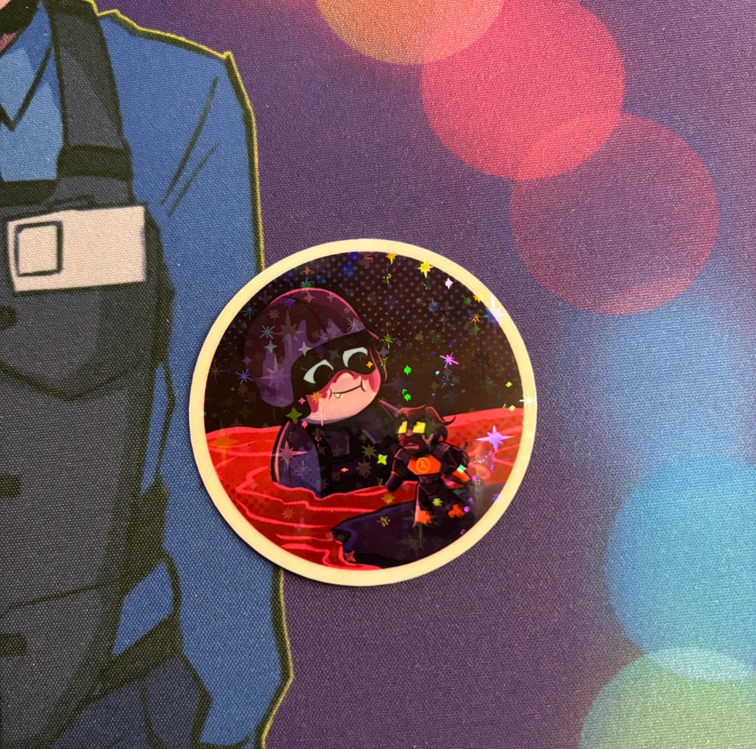 Plush Benrey and Gordon Two Inch HLVRAI Sticker - Etsy