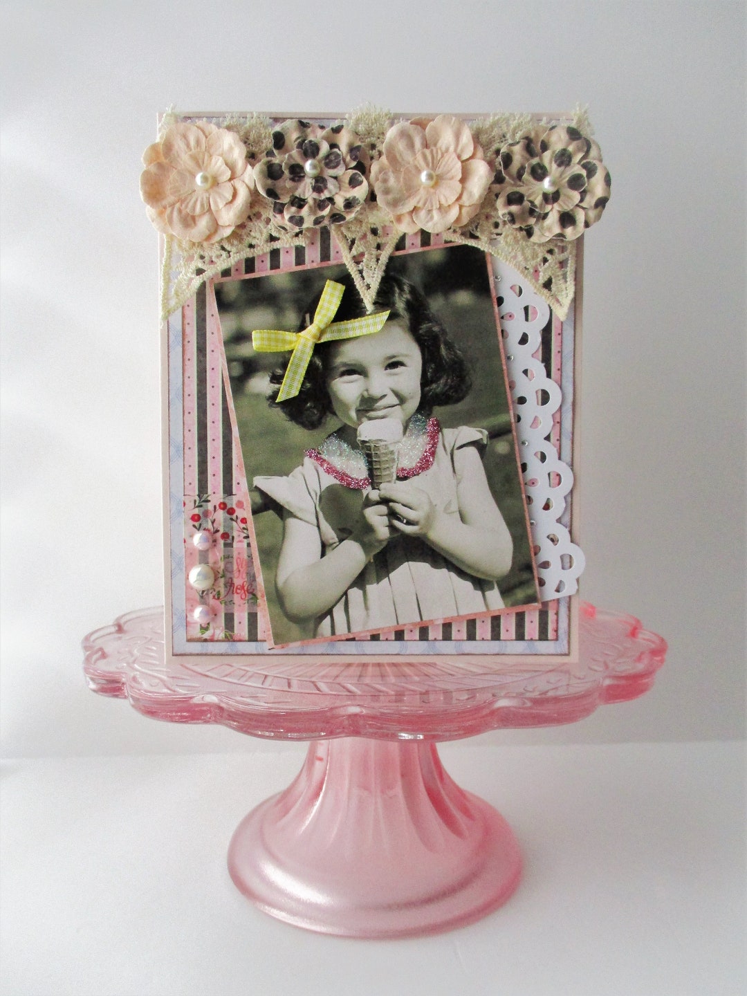 All Occasion or Birthday Card for Her Victorian Style Pink - Etsy