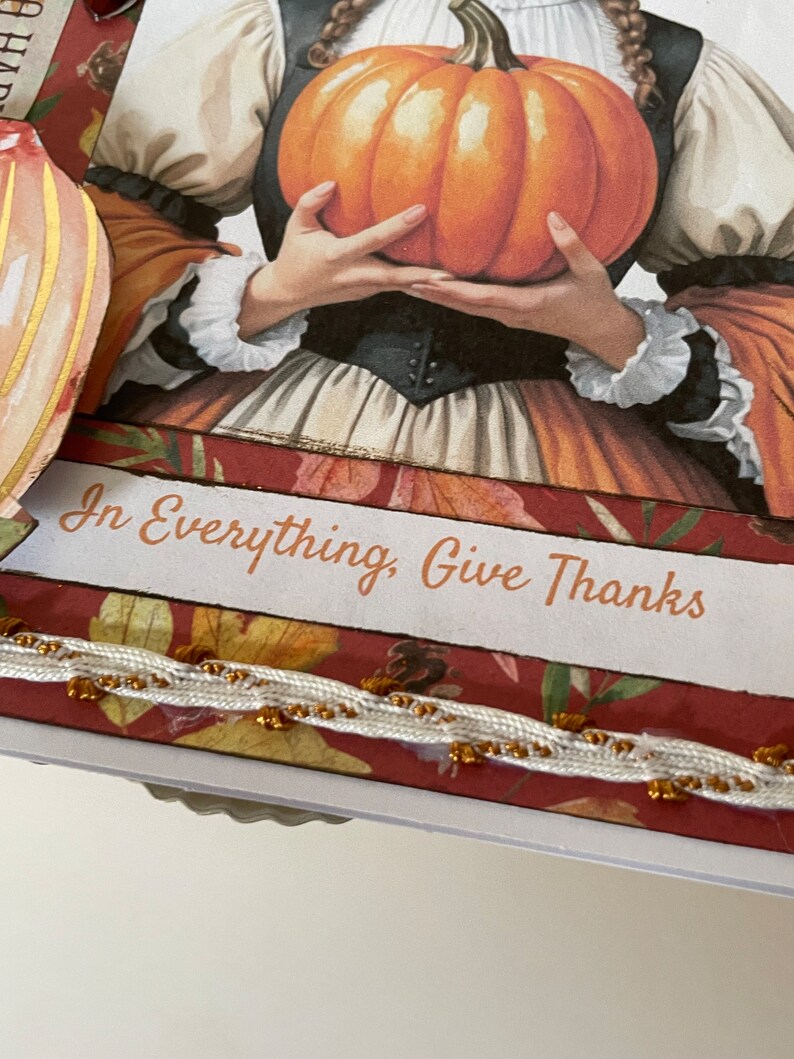 Unique THANKSGIVING Card – Handmade Thanksgiving Card - Fall Pilgrim ...