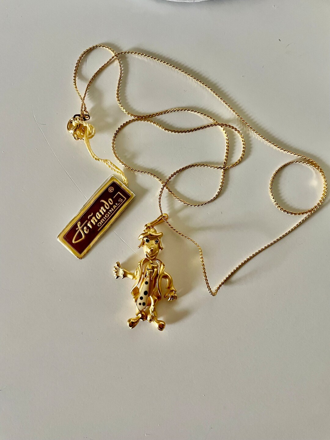 Circus Elegance: Vintage Fernando Originals Articulated Clown Necklace ...