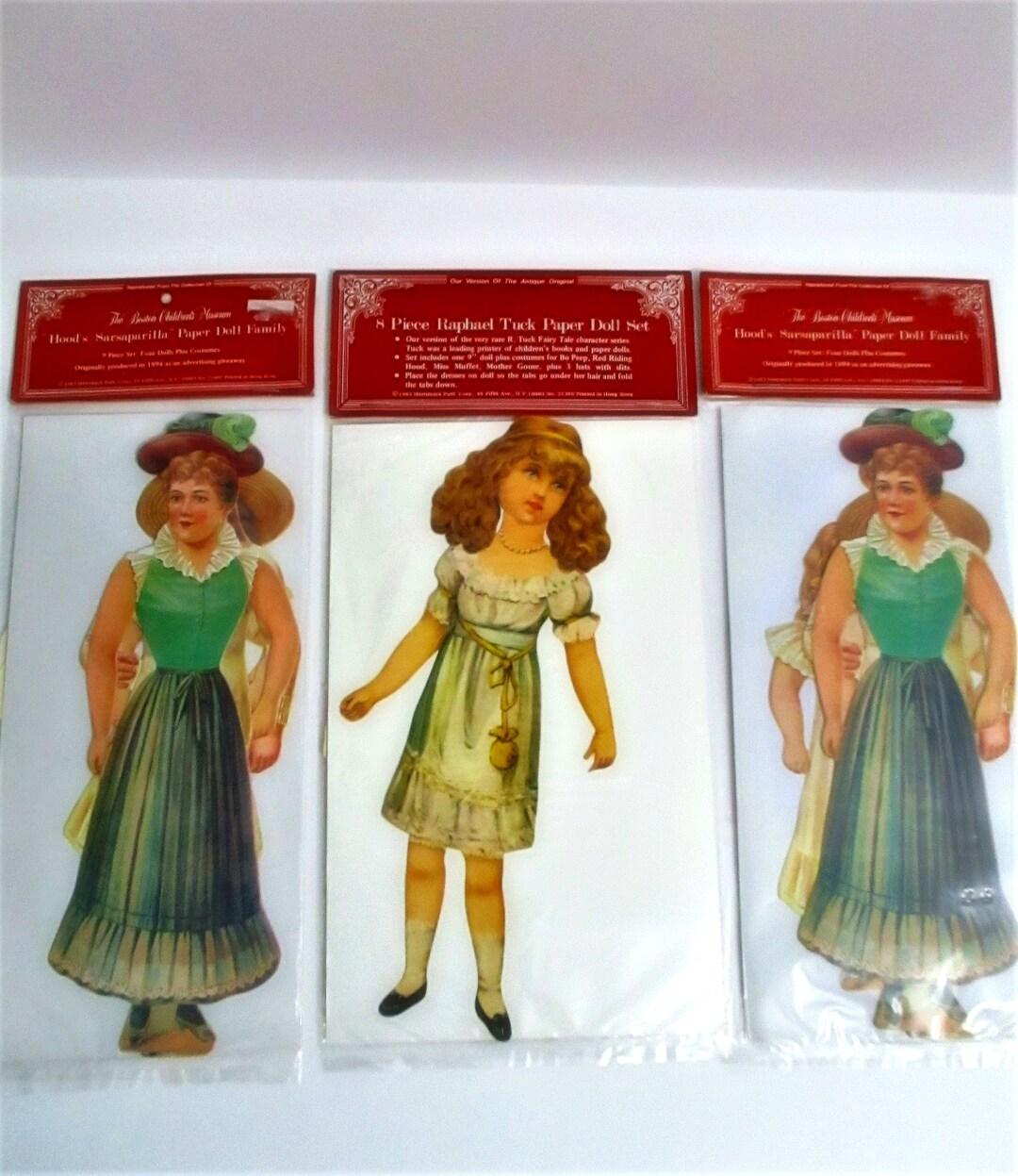 PAPER DOLL SETS Lot of 3 Paper Ephemera Craft Supply Boston Childrens ...