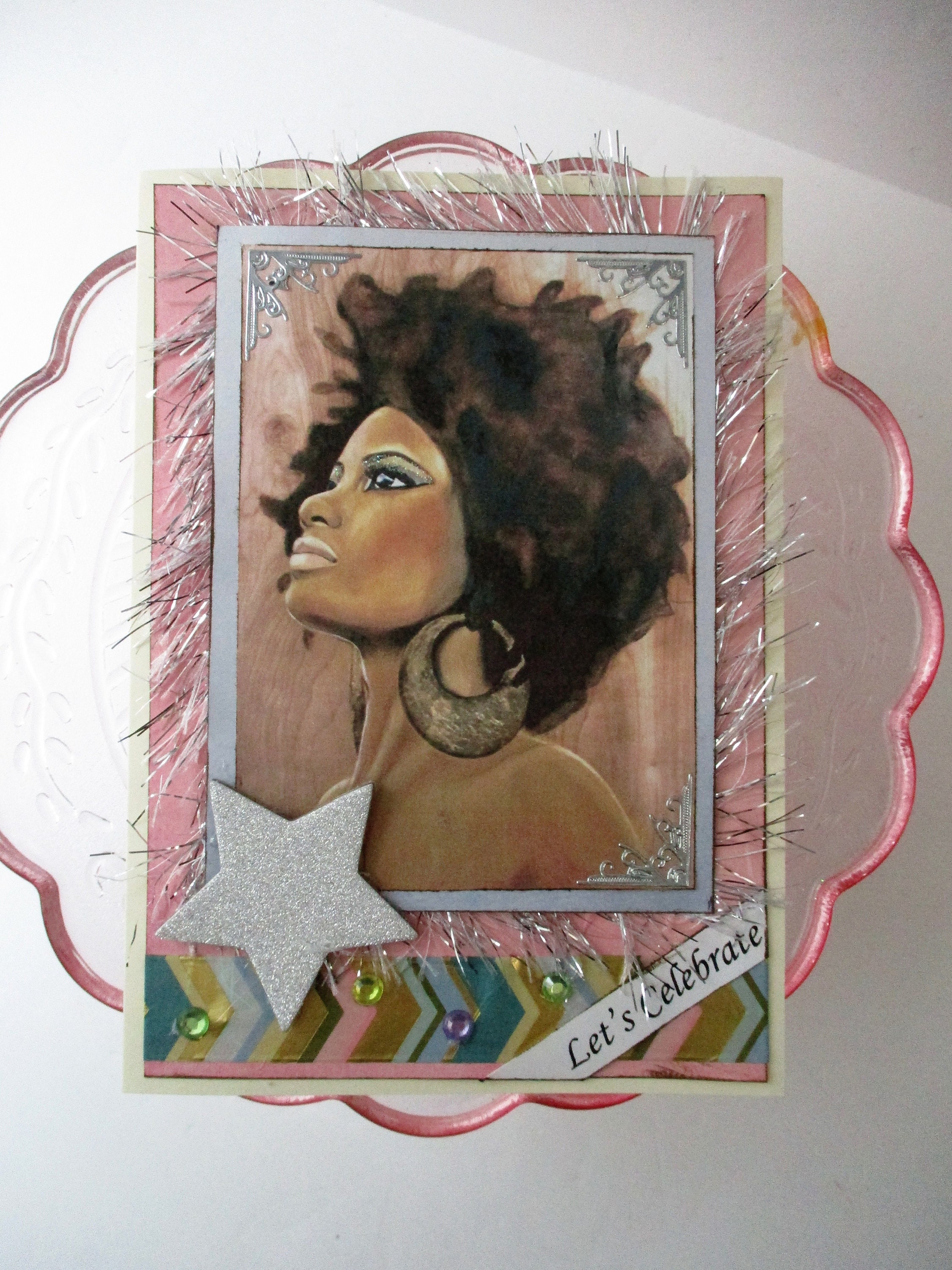 BIRTHDAY Card, African American, Greeting Card, Chic Card, Handmade ...