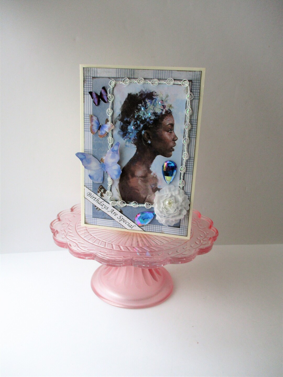 BIRTHDAY Card, Handmade Card , Vintage Card, Birthday Greeting Card ...