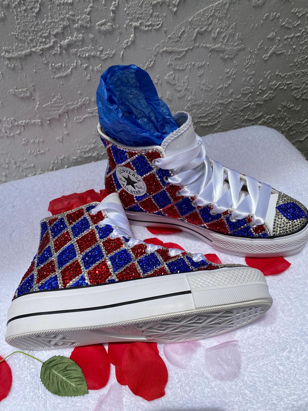 Bling Sneakers, Custom Sneakers, Wedding Sneakers, Prom Sneakers ...