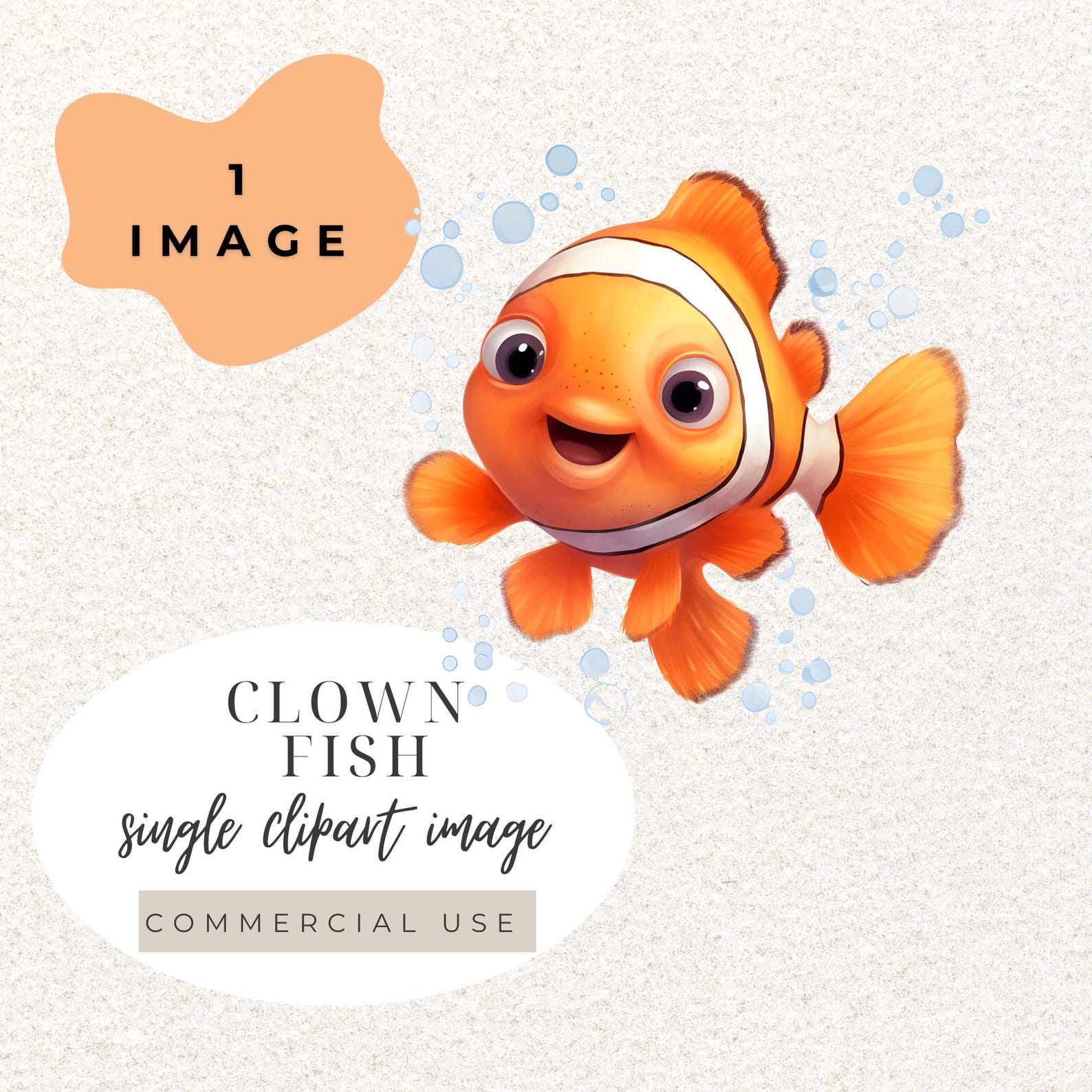 Clown Fish Watercolour Clipart PNG (digital Download) - Etsy