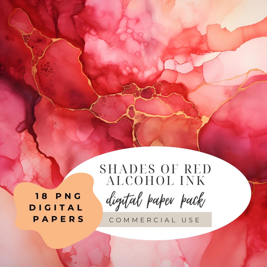 Shades of Red Alcohol Ink Watercolour PNG L Backgrounds & Patterns L ...