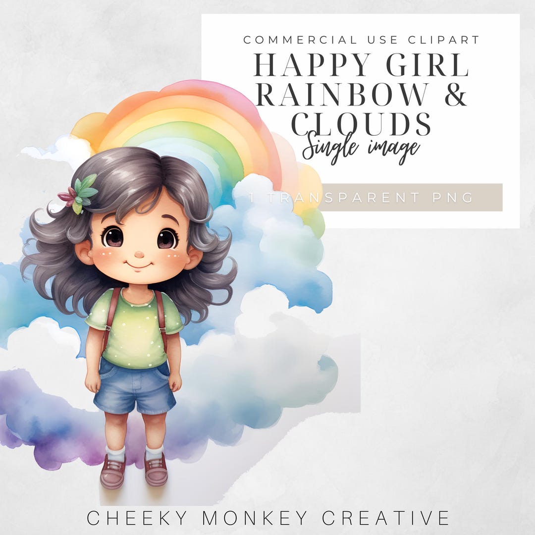Rainbow Girl Clipart Png, Watercolor Princess, Digital Download ...