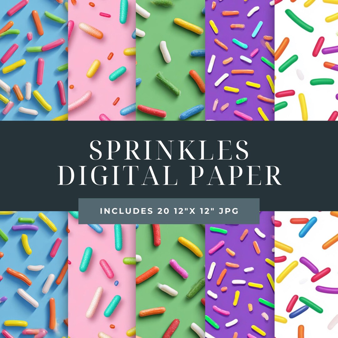 Sprinkles Watercolour Digital Paper JPG (digital Download) - Etsy