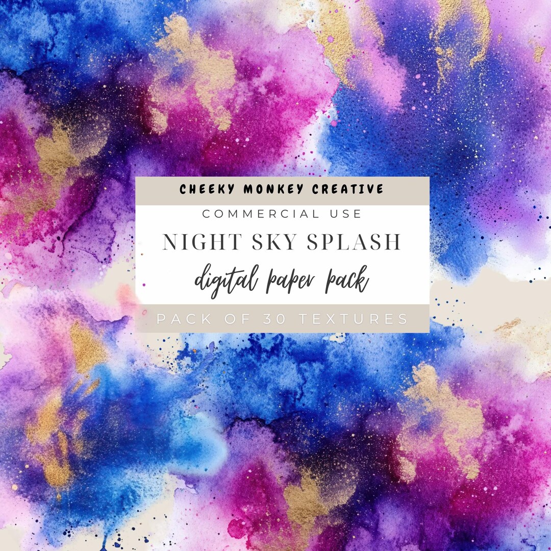 Night Sky Splash Clipart Png, Watercolor Splashes, Sublimation, Digital ...