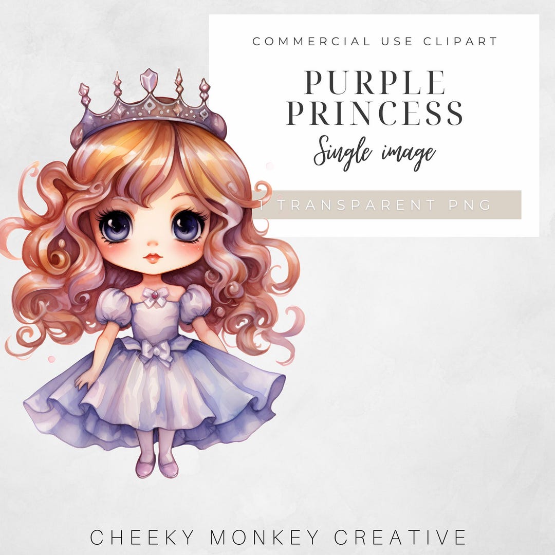 Princess Clipart Png, Watercolor Princess, Digital Download, Fairytale ...