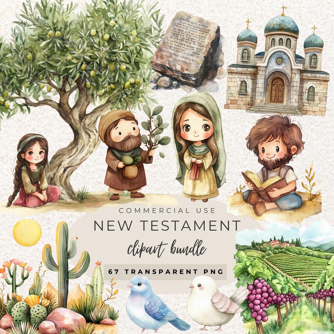 New Testament Biblical Characters Watercolour Clipart PNG (digital ...