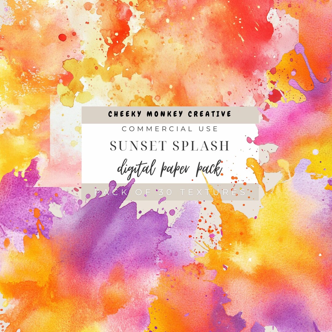 Sunset Splash Clipart Png, Watercolor Splashes, Sublimation, Digital ...