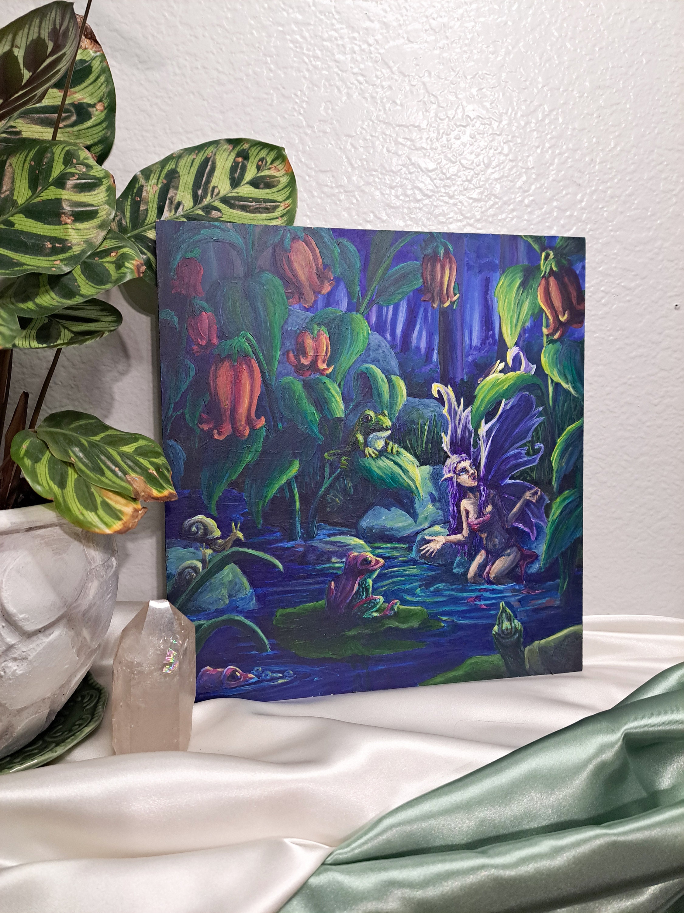 Tales by Bug Light, Original Painting, Handmade, Hand Painted on Wood ...
