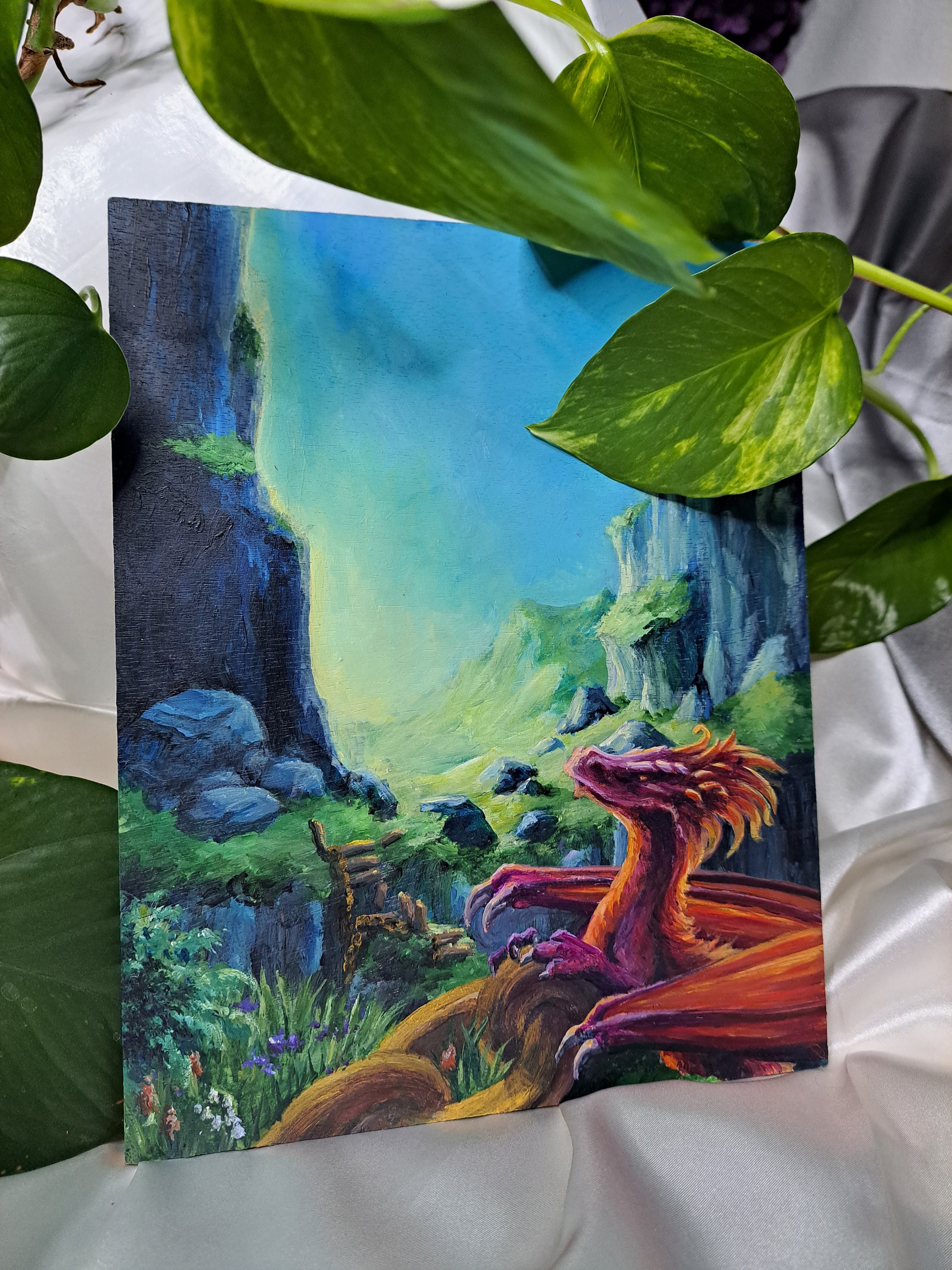 Forgotten Valley, Original Painting, Handmade, Hand Painted on Wood ...