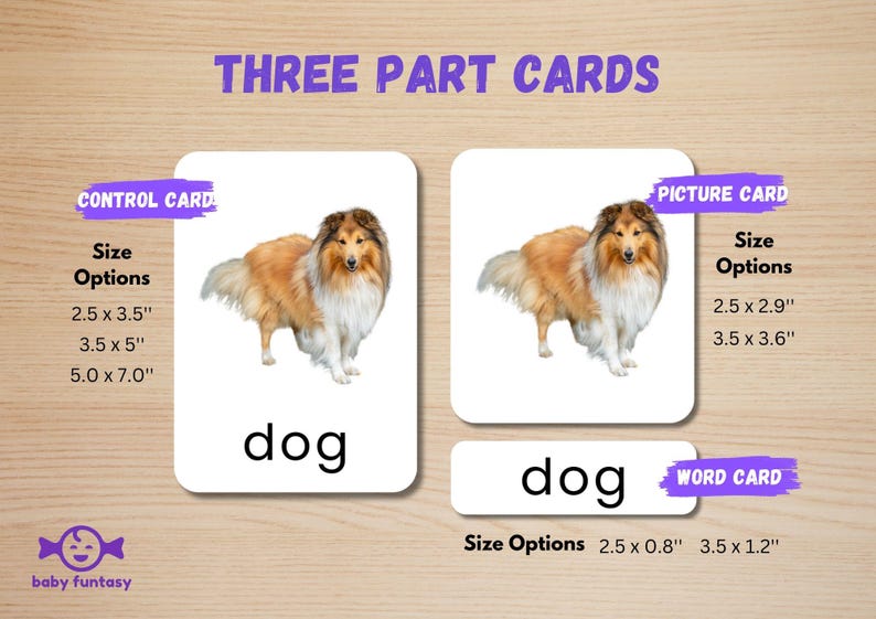 Farm Animals Flash Cards: Montessori Preschool Printable (instant ...