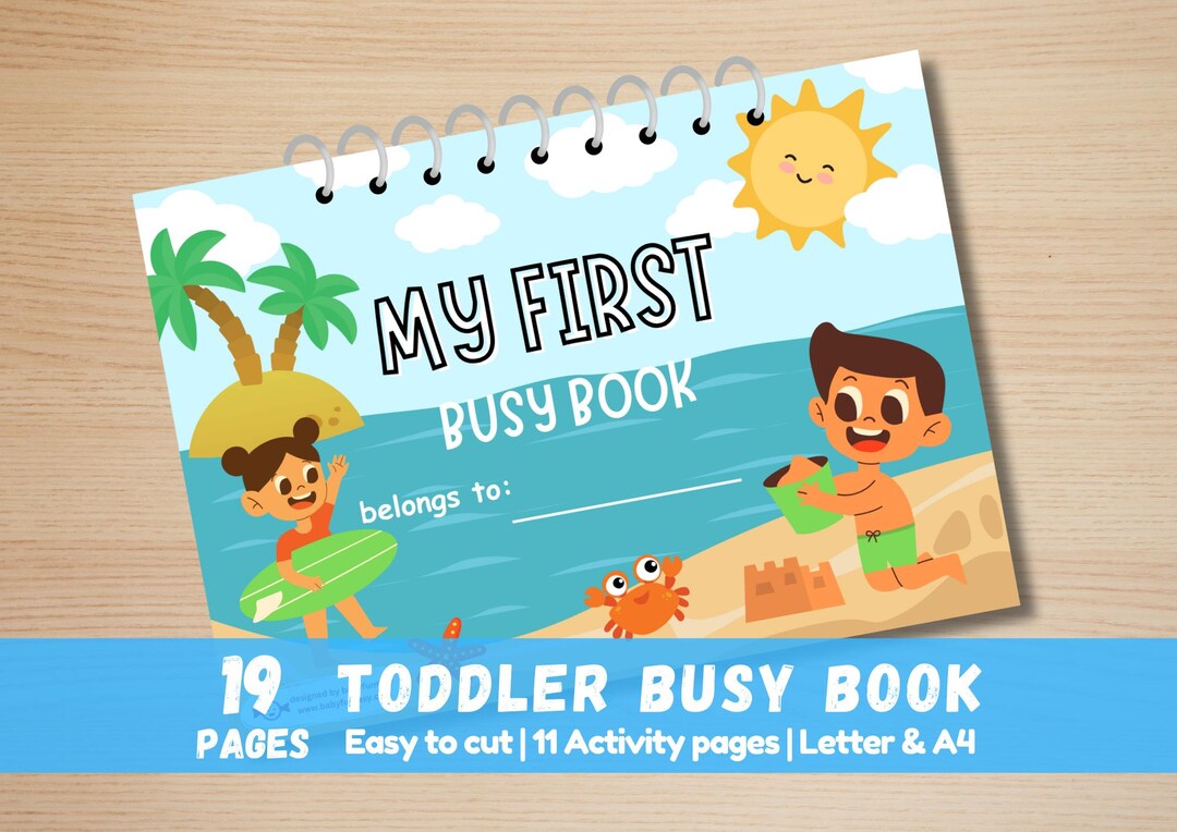 My First Busy Book Printable, Toddler Learning Binder, Preschool ...