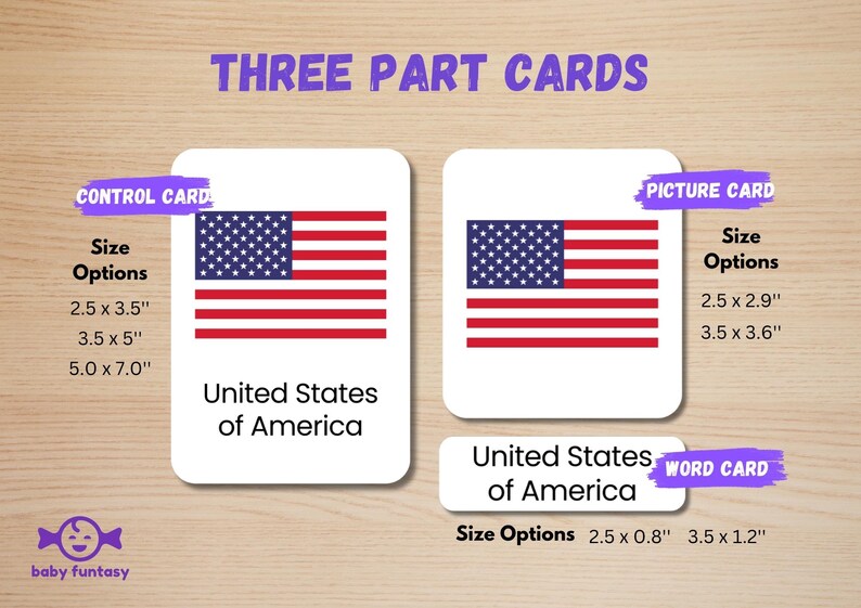 51 Country Flags Flash Cards: Montessori Preschool Printable (instant ...