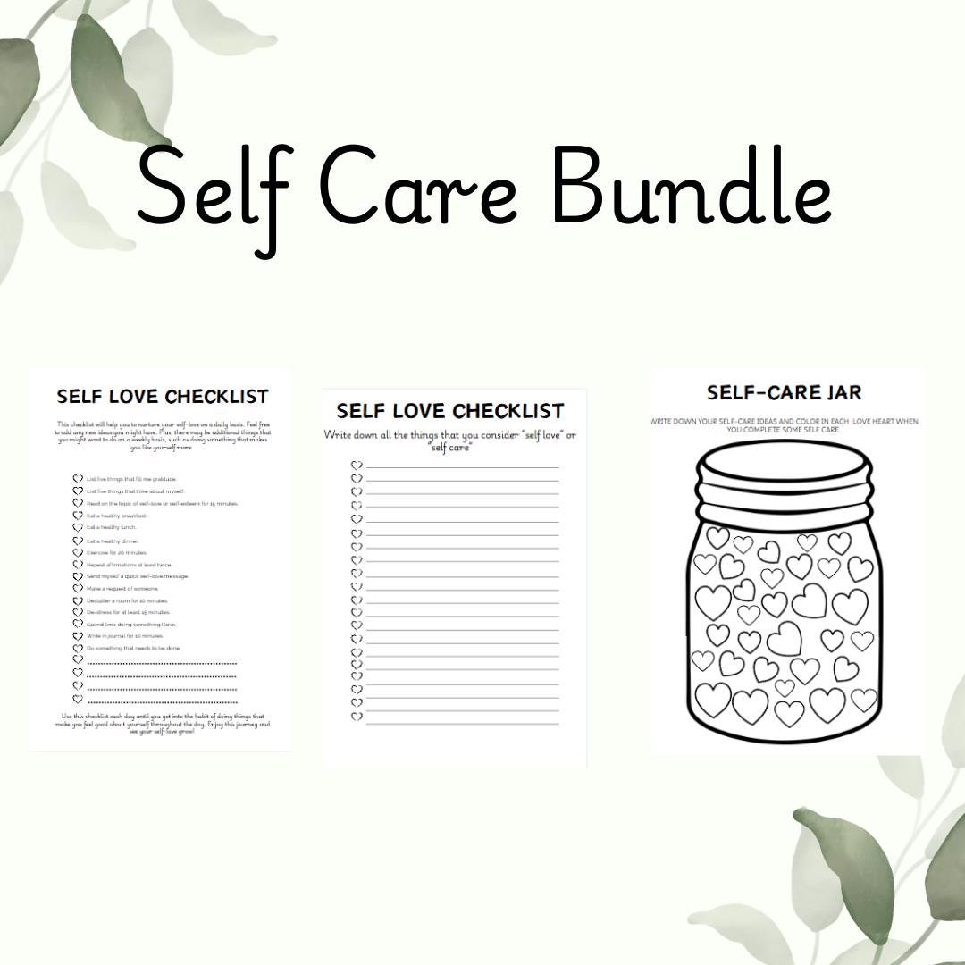 Self Care Bundle - Mental Health, Life Admin, Journal Pages, Digital ...