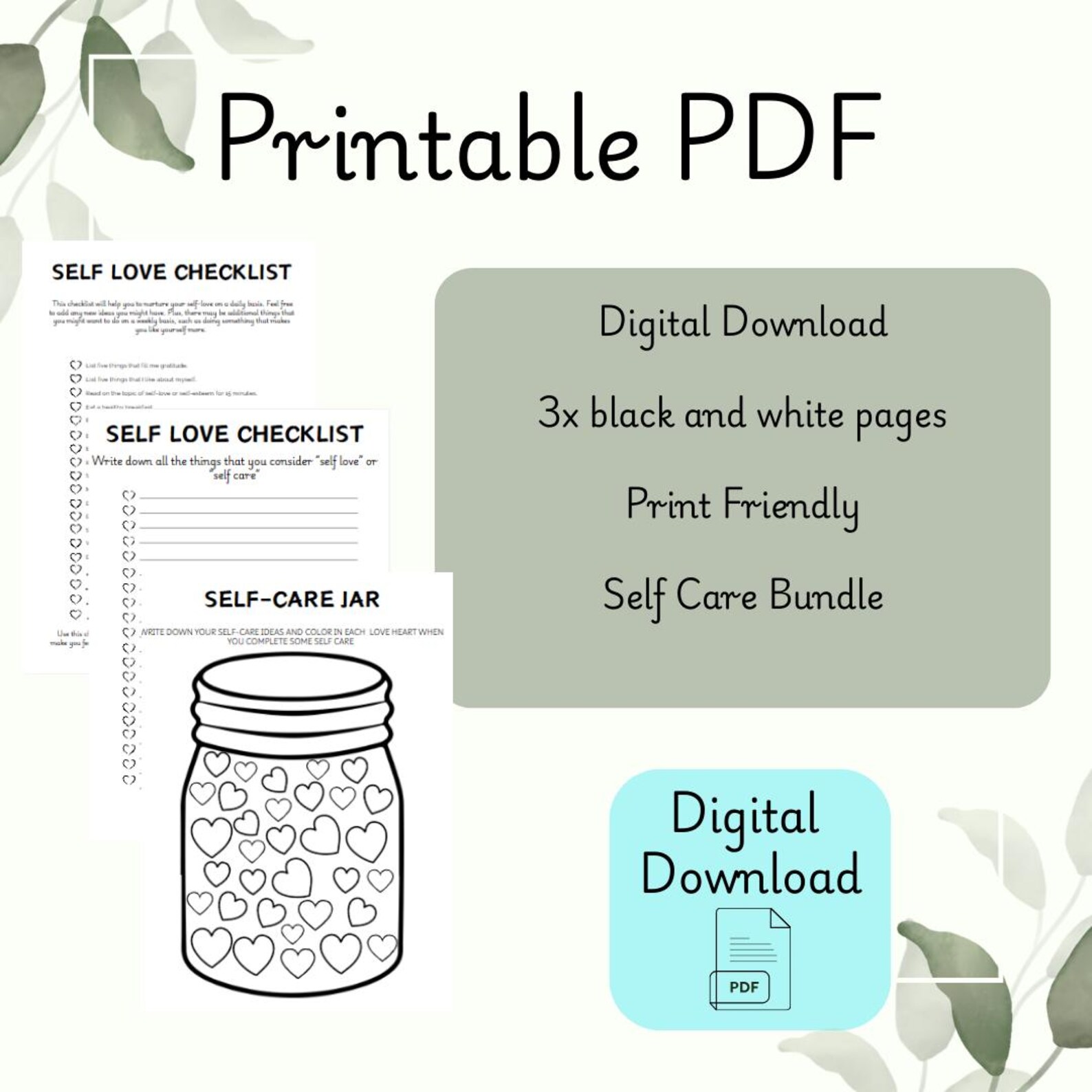 Self Care Bundle - Mental Health, Life Admin, Journal Pages, Digital ...