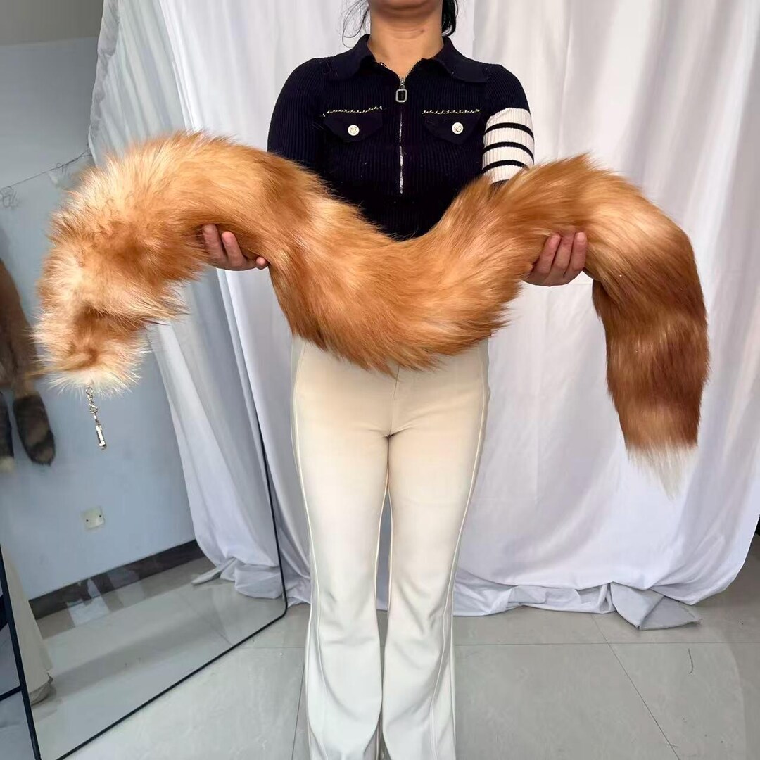 43" Fox Tails, Ethical Taxidermy Therian Tail Cosplay: Gold, Clip On ...