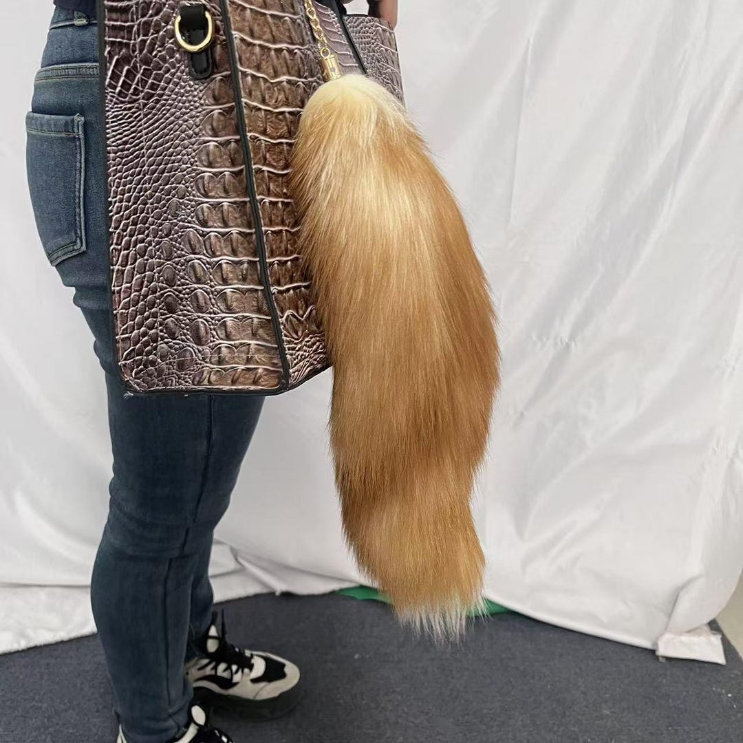 16" Fluffy Fox Tails Gold Cosplay Fox Tails Cosplay Tails Decorative ...