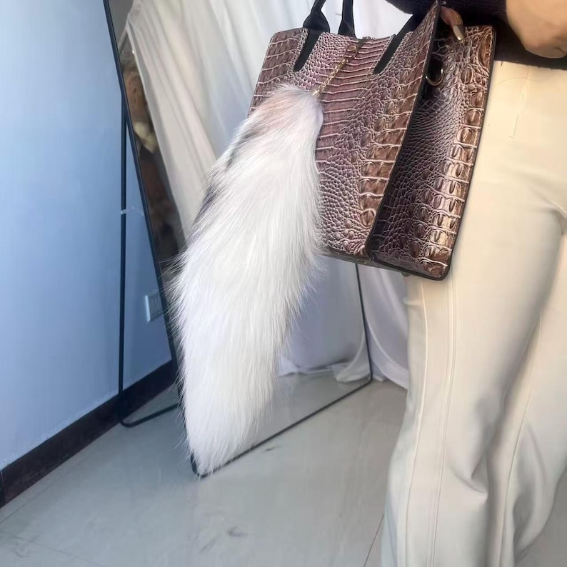 18" Fox Tails, Ethical Taxidermy Therian Tail Cosplay: Gray Brown White ...