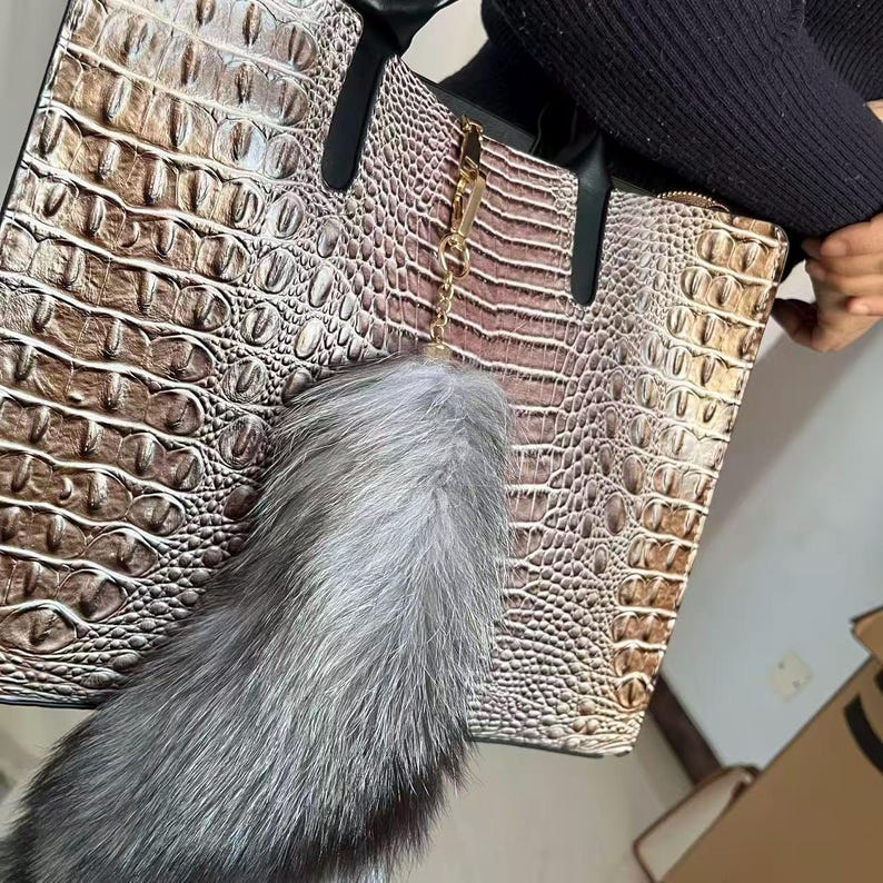 25" to 26" Fox Tails, Ethical Taxidermy Therian Tail Cosplay: Gray ...