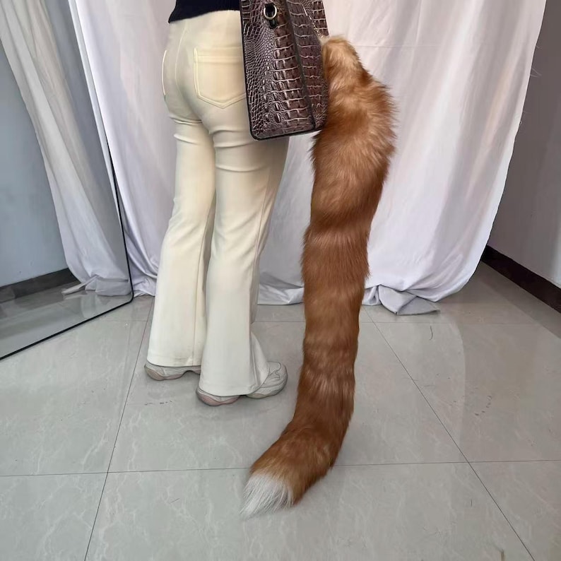 43" Fox Tails, Ethical Taxidermy Therian Tail Cosplay: Gold, Clip On ...