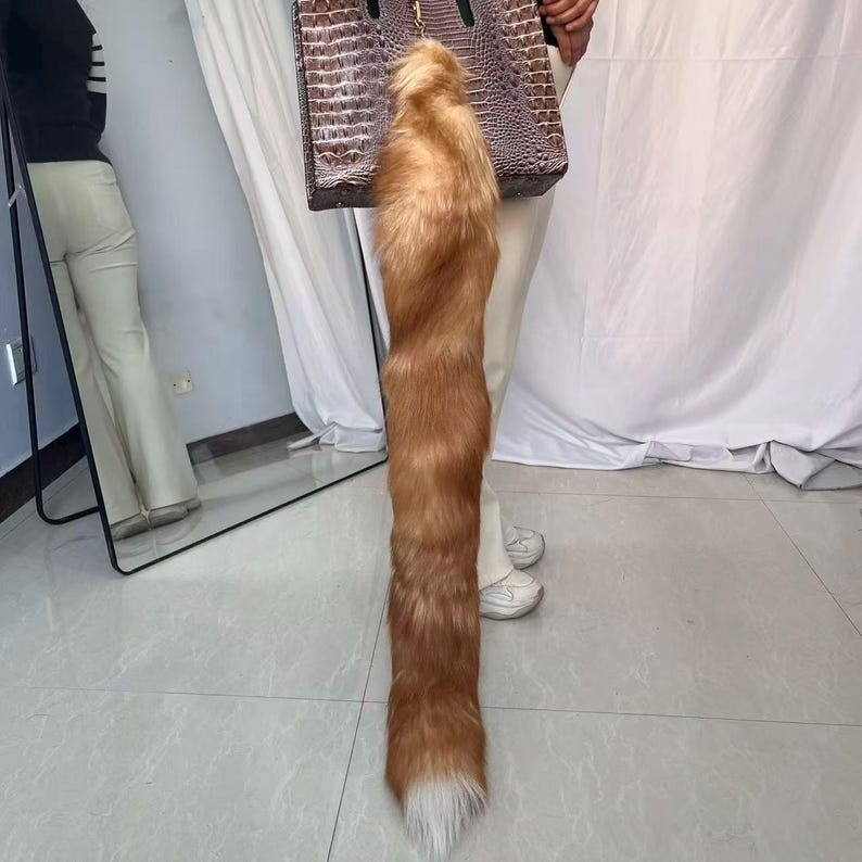 43" Fox Tails, Ethical Taxidermy Therian Tail Cosplay: Gold, Clip On ...