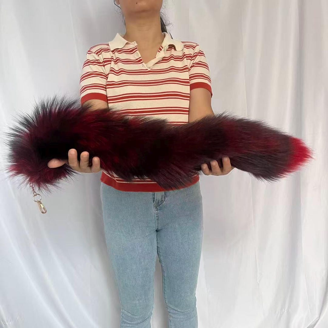 27" Fox Tails, Ethical Taxidermy Therian Tail Cosplay: Red, Clip On ...