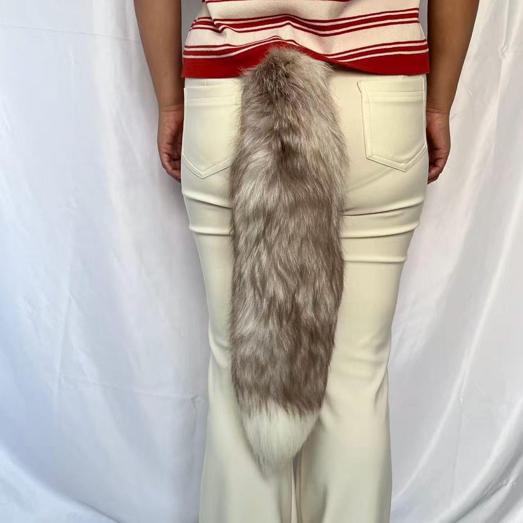 21" Fox Tails, Ethical Taxidermy Therian Tail Cosplay: Brown White ...