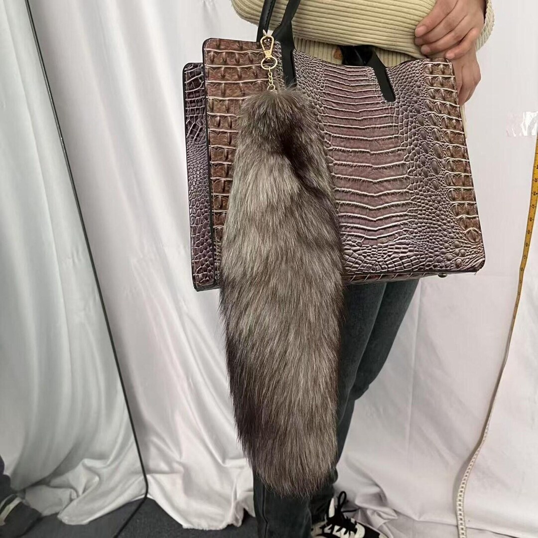 16" Fox Tails, Ethical Taxidermy Therian Tail Cosplay: Gray, Clip On ...