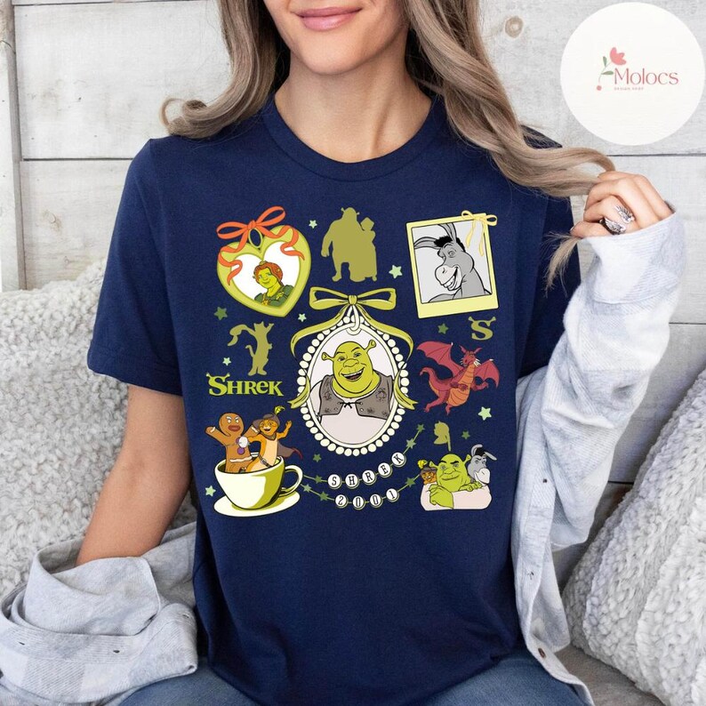 Coquette Bow Shrek Shirt, Fiona Donkey Lord Farquaad Gingerbread Man ...
