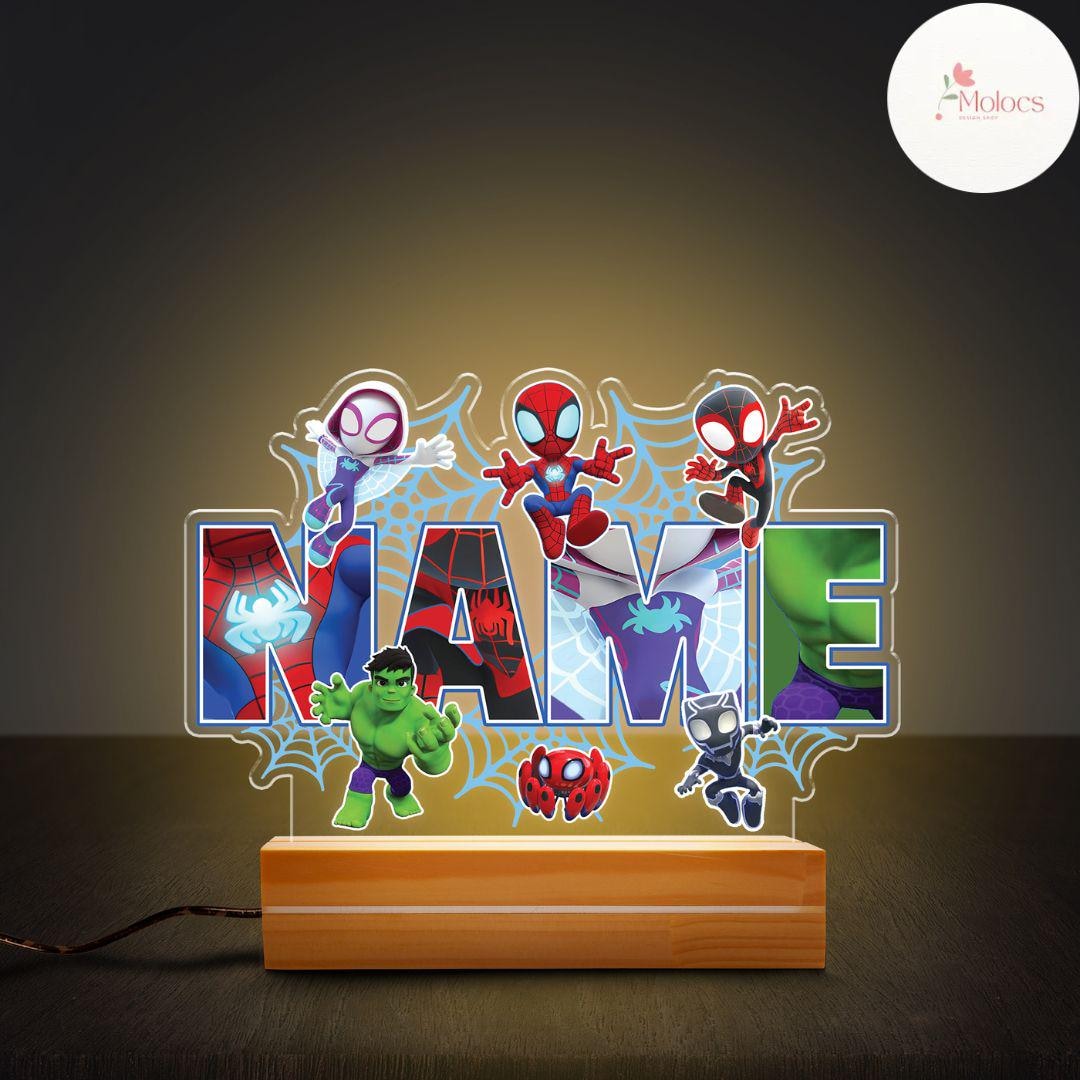 Personalized Disney Spidey and His Amazing Friends Night Light ...