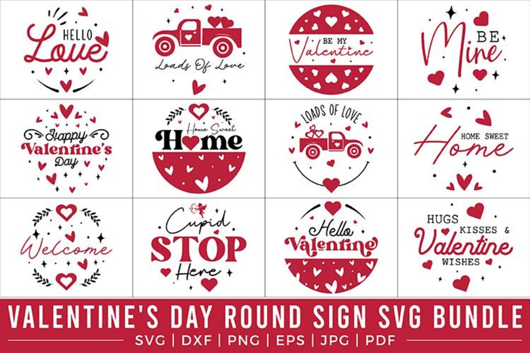 Valentine Svg Bundle, Valentine's Day Svg, Love Svg, Farmhouse Sign SVG ...