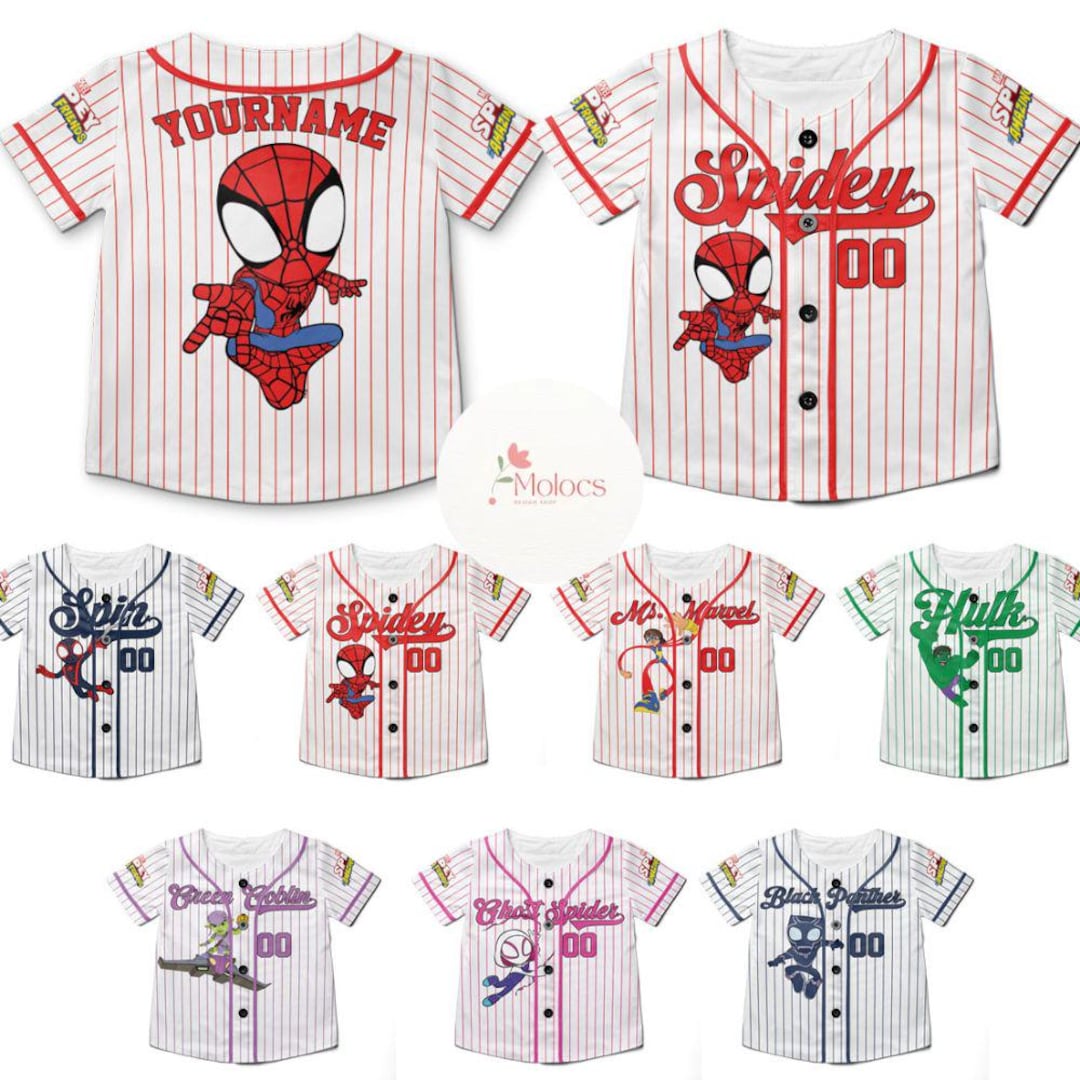 Personalized Disney Spidey and His Amazing Friends Baseball Jersey ...