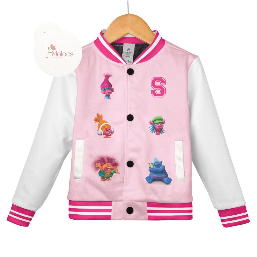 Personalized Trolls Baseball Jacket, Princess Poppy Shirt, Trolls ...