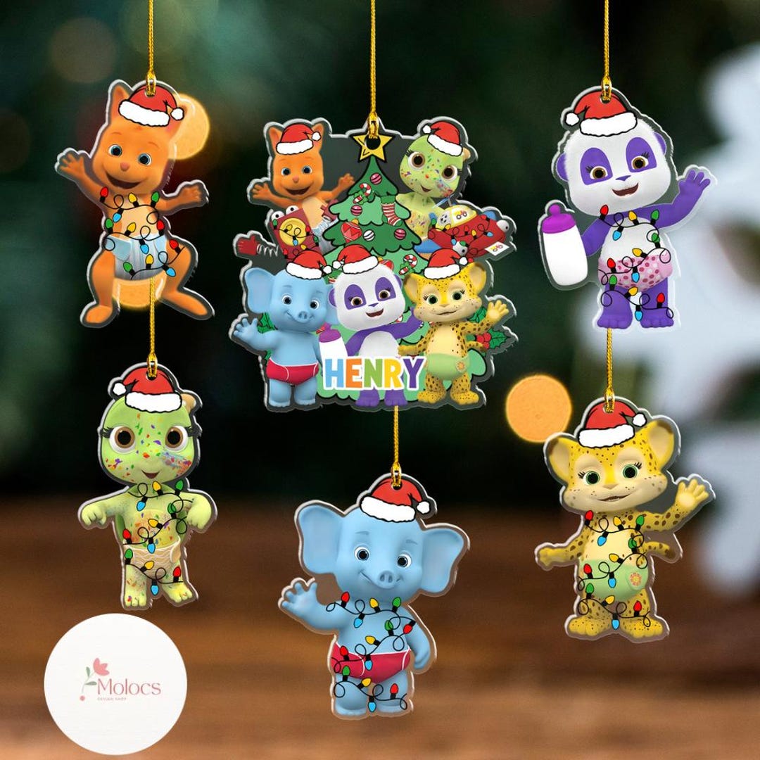 Personalized Word Party Christmas Ornaments, Word Party Xmas Baby ...