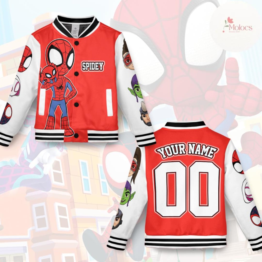 Personalized Disney Spidey and His Amazing Friends Baseball Jacket ...