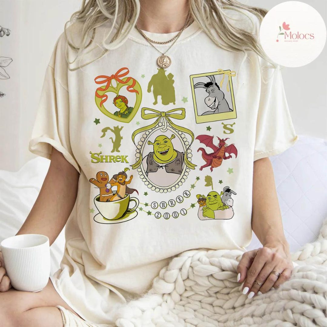 Coquette Bow Shrek Shirt, Fiona Donkey Lord Farquaad Gingerbread Man ...