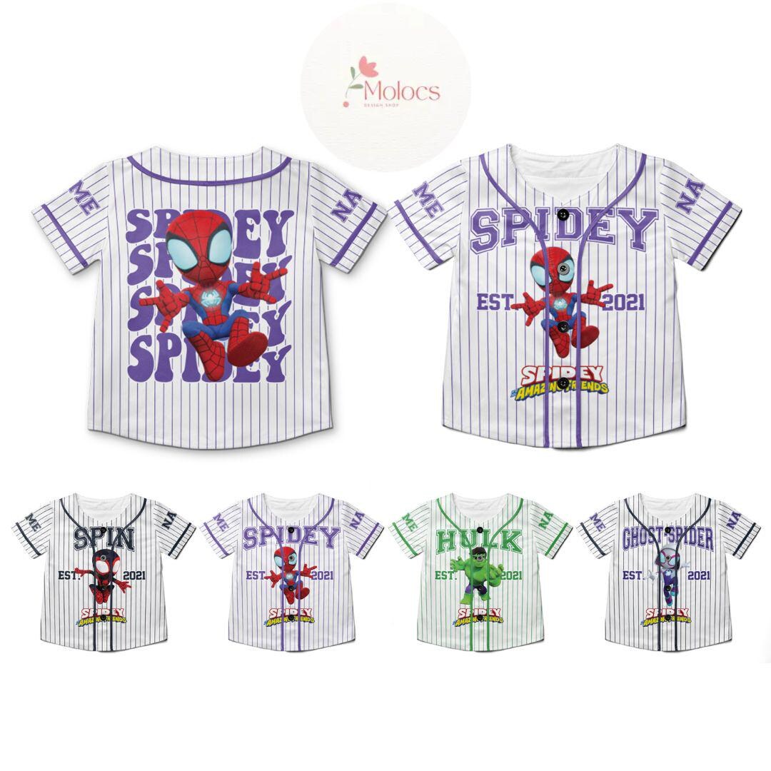 Personalized Disney Spidey and His Amazing Friends Baseball Jersey ...