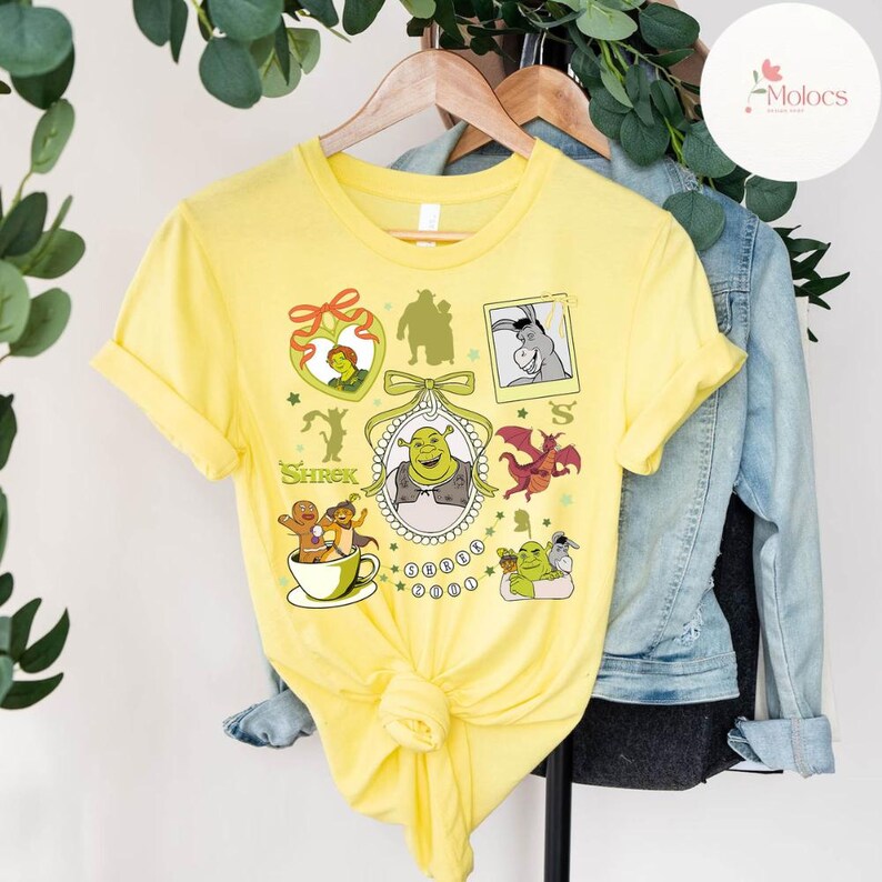 Coquette Bow Shrek Shirt, Fiona Donkey Lord Farquaad Gingerbread Man ...