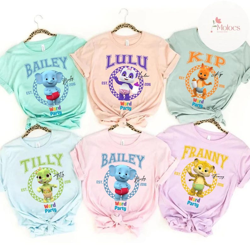 All Characters Word Party Shirt, Word Party Birthday Girl, Birthday Boy ...