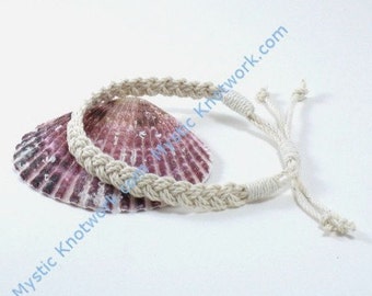 Adjustable Anklet Braided Green Sailor weave in American Made | Etsy