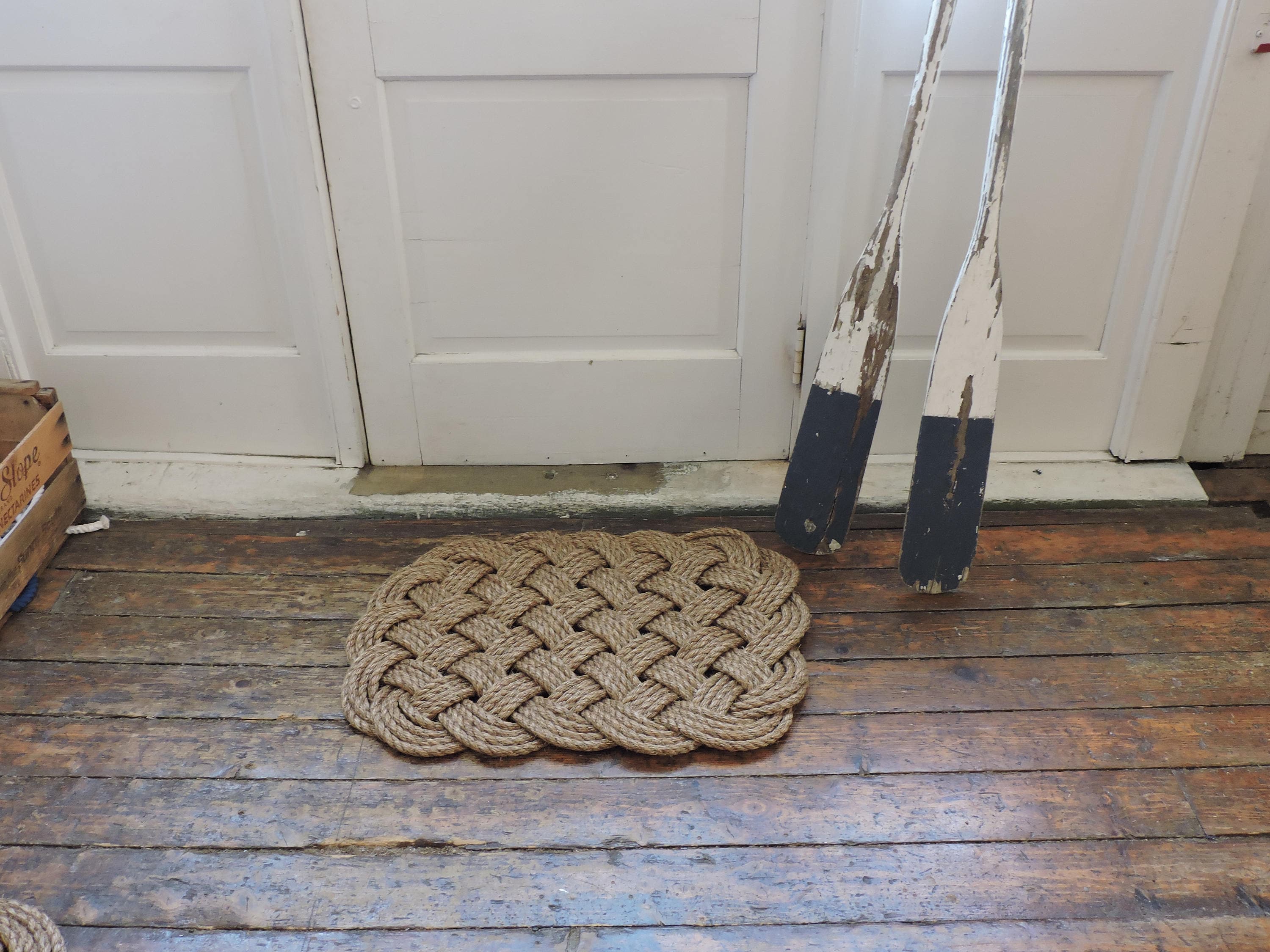 Nautical Manila Rope Door Mat Rug Square | Etsy