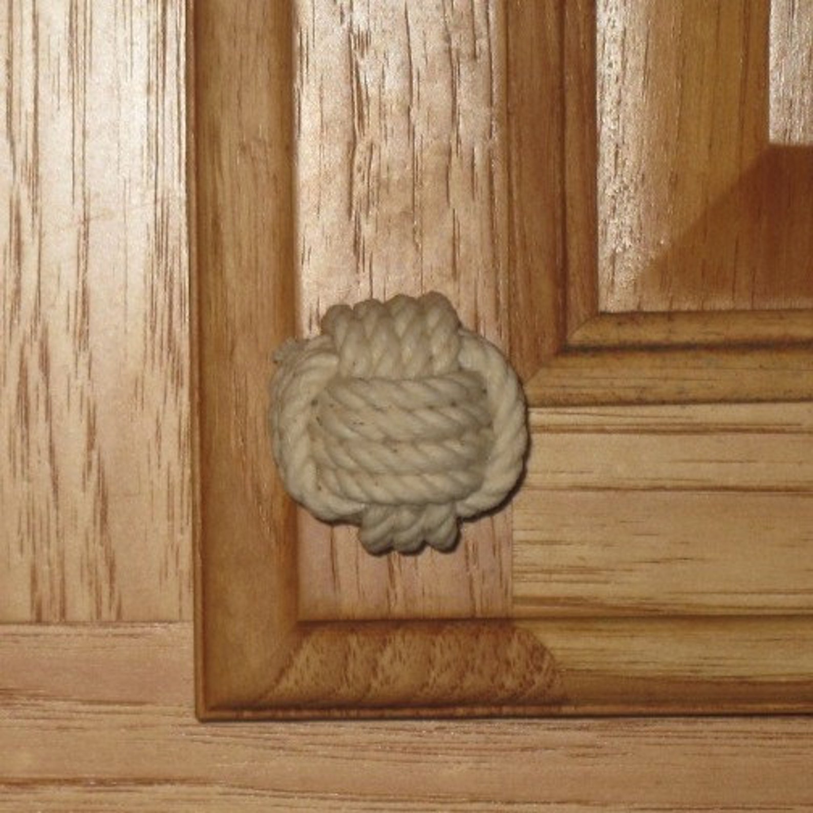 Nautical Drawer Pull Monkey Fist Knob Drawer Pulls White - Etsy